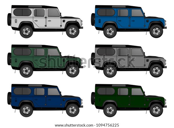 Offroad truck template. Vector isolated car on white. All layers car ...