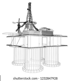854 Oil rig sketch Images, Stock Photos & Vectors | Shutterstock