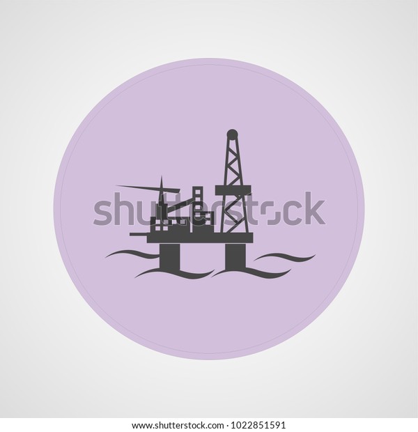 Offshore Oil Well Isolated Flat Vector: เวกเตอร์สต็อก (ปลอดค่าลิขสิทธิ์ ...
