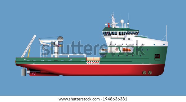 Offshore survey vessel series a-frame equipped and offshore hydraulic ...