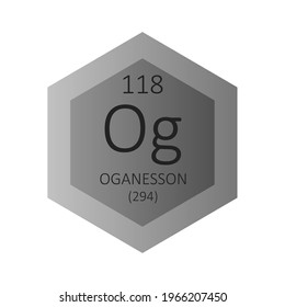 Og Oganesson Chemical Element Periodic Table Stock Vector (Royalty Free ...