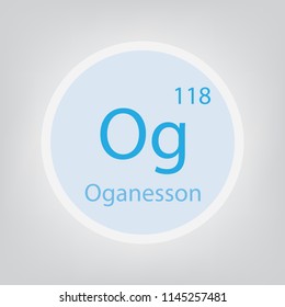 Oganesson Og Chemical Element Icon Vector Stock Vector (Royalty Free ...