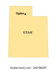 Ogden Utah Locate Map Stock Vector (Royalty Free) 260700659 | Shutterstock