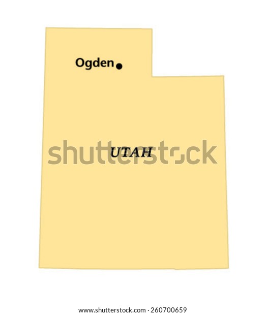 Ogden Utah Locate Map Stock Vector (Royalty Free) 260700659 | Shutterstock