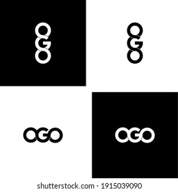 Ogo Letter Original Monogram Logo Design: เวกเตอร์สต็อก (ปลอดค่า ...
