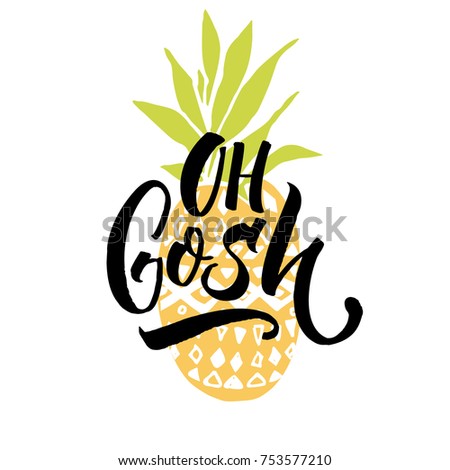Oh Gosh Funny Saying Tshirt Print Stock Vector (Royalty Free) 753577210 ...
