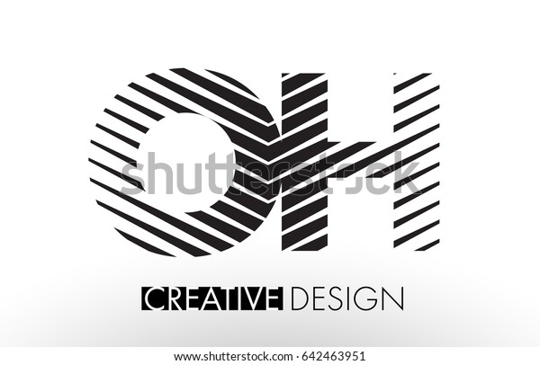Oh O H Lines Letter Design Stock Vector (Royalty Free) 642463951 ...