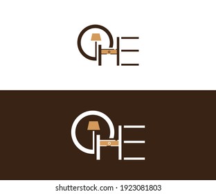 Ohe Letter Initial Logo Design Template Stock Vector (Royalty Free ...