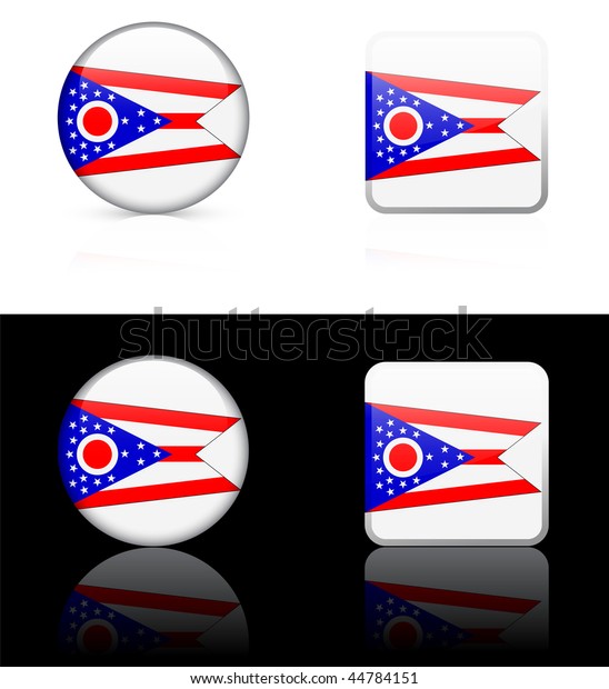 Ohio Flag Icon On Internet Button Stock Vector (Royalty Free) 44784151 ...