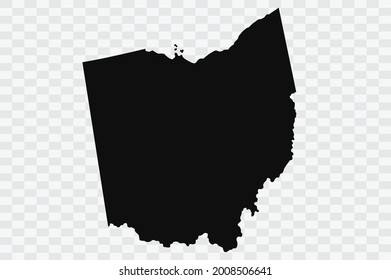 Ohio Map Black Color On Backgound Stock Vector (Royalty Free ...
