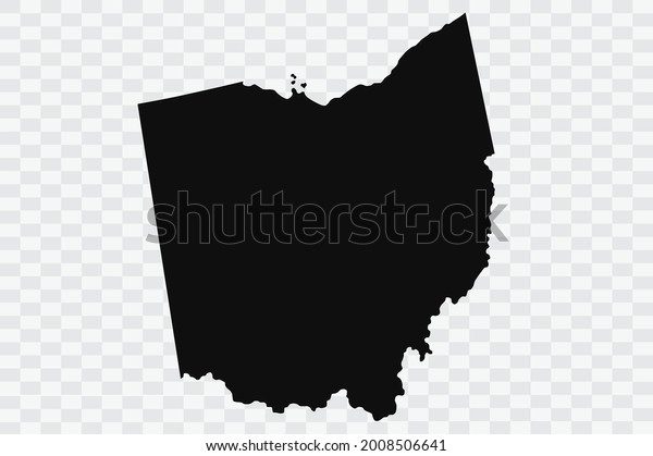 Ohio Map Black Color On Backgound Stock Vector (Royalty Free ...