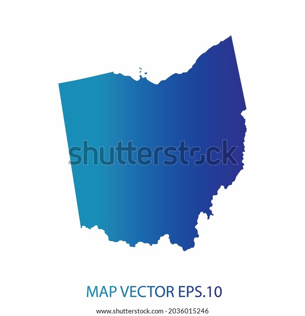 Ohio Map Blue Gradient Color Infographic Stock Vector (Royalty Free ...