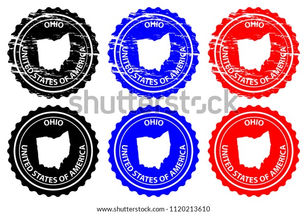 Ohio Rubber Stamp Vector Ohio United Stock Vector (Royalty Free ...