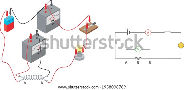 Ohms Law Diagram Isolated Vector Illustration Stock-vektor (royaltyfri ...