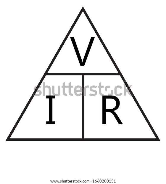 Ohms Law Triangle On White Background: เวกเตอร์สต็อก (ปลอดค่าลิขสิทธิ์ ...