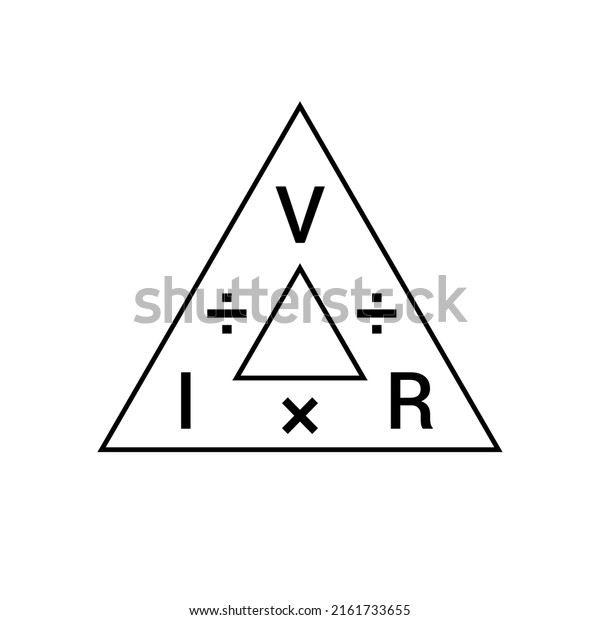 El triángulo de derecho de Ohm.: vector de stock (libre de regalías ...