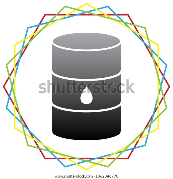 Oil Barrel Sign Vector Black Icon Stock Vector (Royalty Free ...