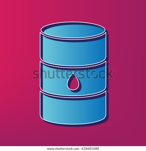 Oil Barrel Sign Vector Blue 3d Stock Vector (Royalty Free) 628681688 ...