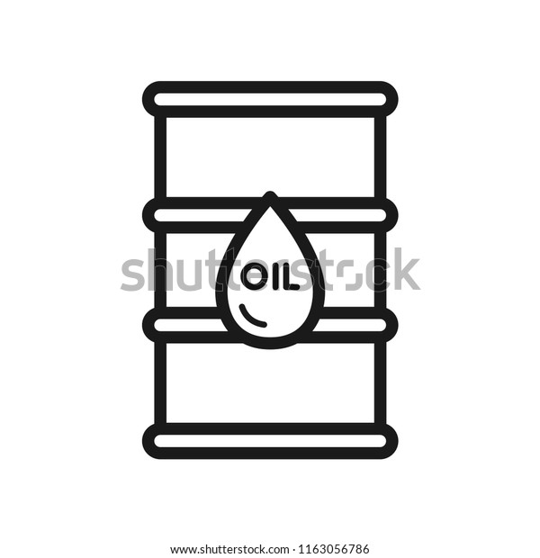 Oil Barrel Simple Style Stroke Outline Stock Vector (Royalty Free ...