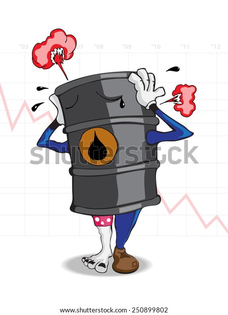 Oil Barrell Cartoon Vector Illustration: เวกเตอร์สต็อก (ปลอดค่า ...
