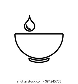 Oil Bath Thin Line Icon Stock Vector (Royalty Free) 394245733 ...