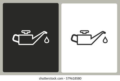 Oil Black White Icons Vector Illustration Stock Vector (Royalty Free ...