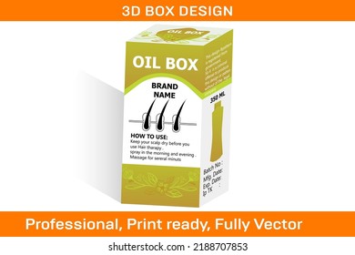 Oil Box Packaging Design Template Stock Vector (Royalty Free ...