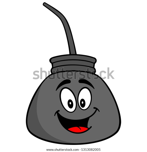Oil Can Mascot Vector Cartoon Illustration Stock Vector (Royalty Free ...