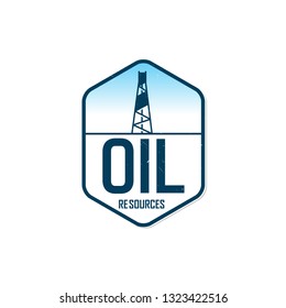 Oil Drilling Rig Logo Template Stock Vector (Royalty Free) 1323422513
