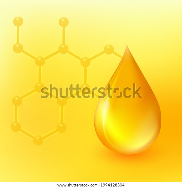 Oil Drop Vector Illustration Realistic 3d Stock Vector (Royalty Free ...