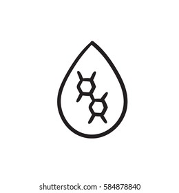 Oil Drop Line Icon Web Mobile Stock Vector (Royalty Free) 342193577 ...