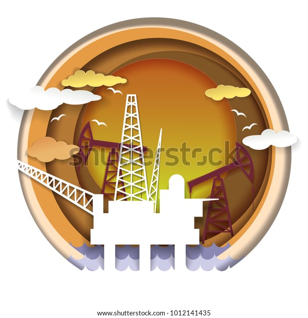 Oil Extraction Concept Vector Illustration Paper Stock Vector (Royalty ...