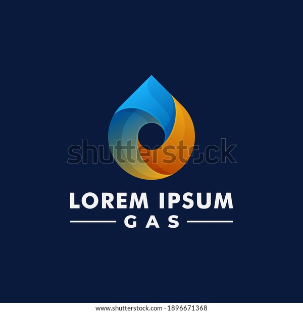 Oil Gas Drop Logo Design Fire Stock Vector (Royalty Free) 1896671368 ...