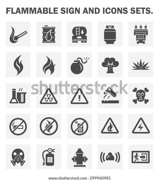 Oil Gas Flammable Fire Vector Icon Stock Vector (Royalty Free ...