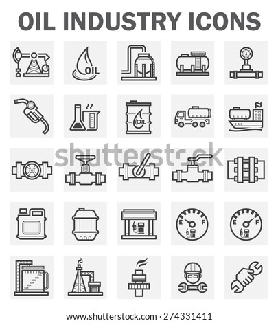 Oil Gas Industry Vector Icon Sets Stock Vector (Royalty Free) 274331411 ...
