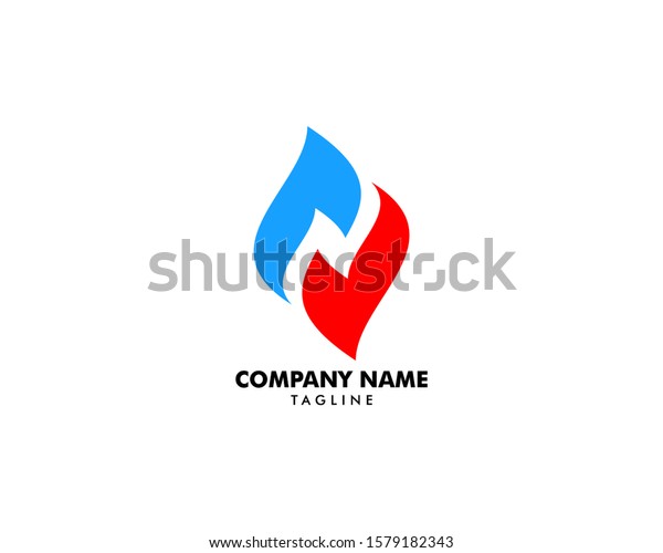 Oil Gas Initial Letter N Logo Stock Vector (Royalty Free) 1579182343