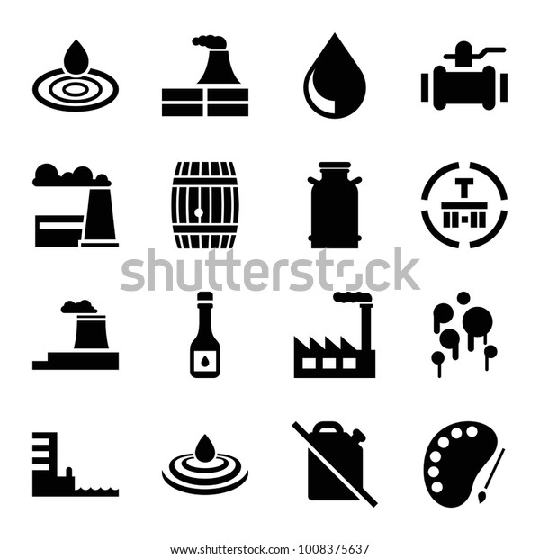 Oil Icons Set 16 Editable Filled Stock Vector (Royalty Free) 1008375637 ...