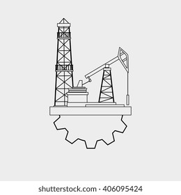 Set Signs Oil Gas Industry Onshore Stock Vector (Royalty Free ...