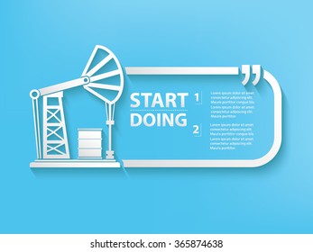 Oil Industry Design Text Boxvector Stock Vector (Royalty Free) 357642095