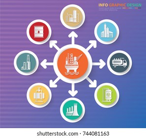 Oil Industry Info Graphics Designvector Stock Vector (Royalty Free ...
