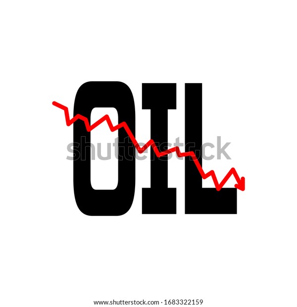 Oil Letters Red Zigzag Falling Trend Stock Vector (Royalty Free ...