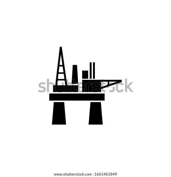 Oil Offshore Platform Floating Oil Rig Stock Vector (Royalty Free ...