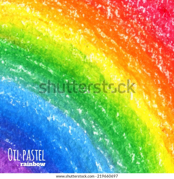 Oil pastel rainbow background