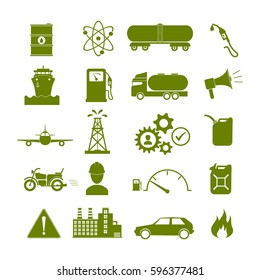 Oil Petroleum Icon Set Stock Vector (Royalty Free) 596377481 | Shutterstock