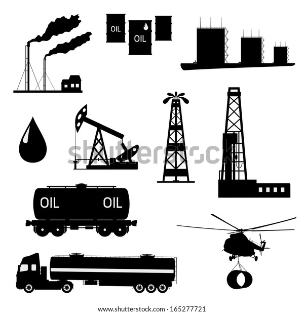 Oil Petroleum Icon Set Stock Vector (Royalty Free) 165277721 | Shutterstock