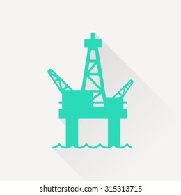 Oil Platform Icon Stock Vector (Royalty Free) 318263921 | Shutterstock
