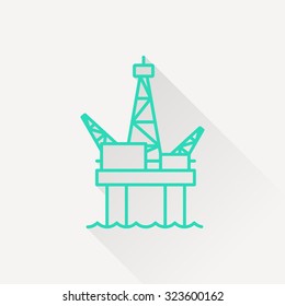 Oil Platform Icon Stock Vector (Royalty Free) 323600177