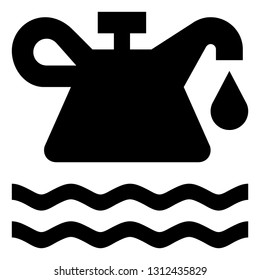 Oil Pressure Warning Light Icon Stock Vector (Royalty Free) 1312435829