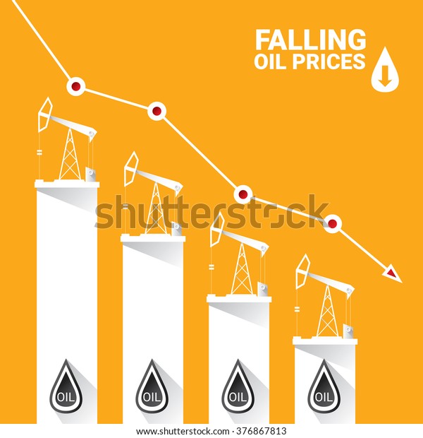 Oil Price Falling Down Graph Illustration Stock Vector (Royalty Free ...