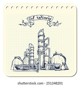 1,800 Refinery sketch Images, Stock Photos & Vectors | Shutterstock